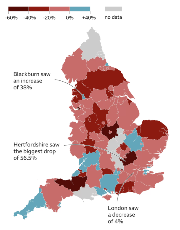 Here are the areas most impacted by bus cuts in the UK