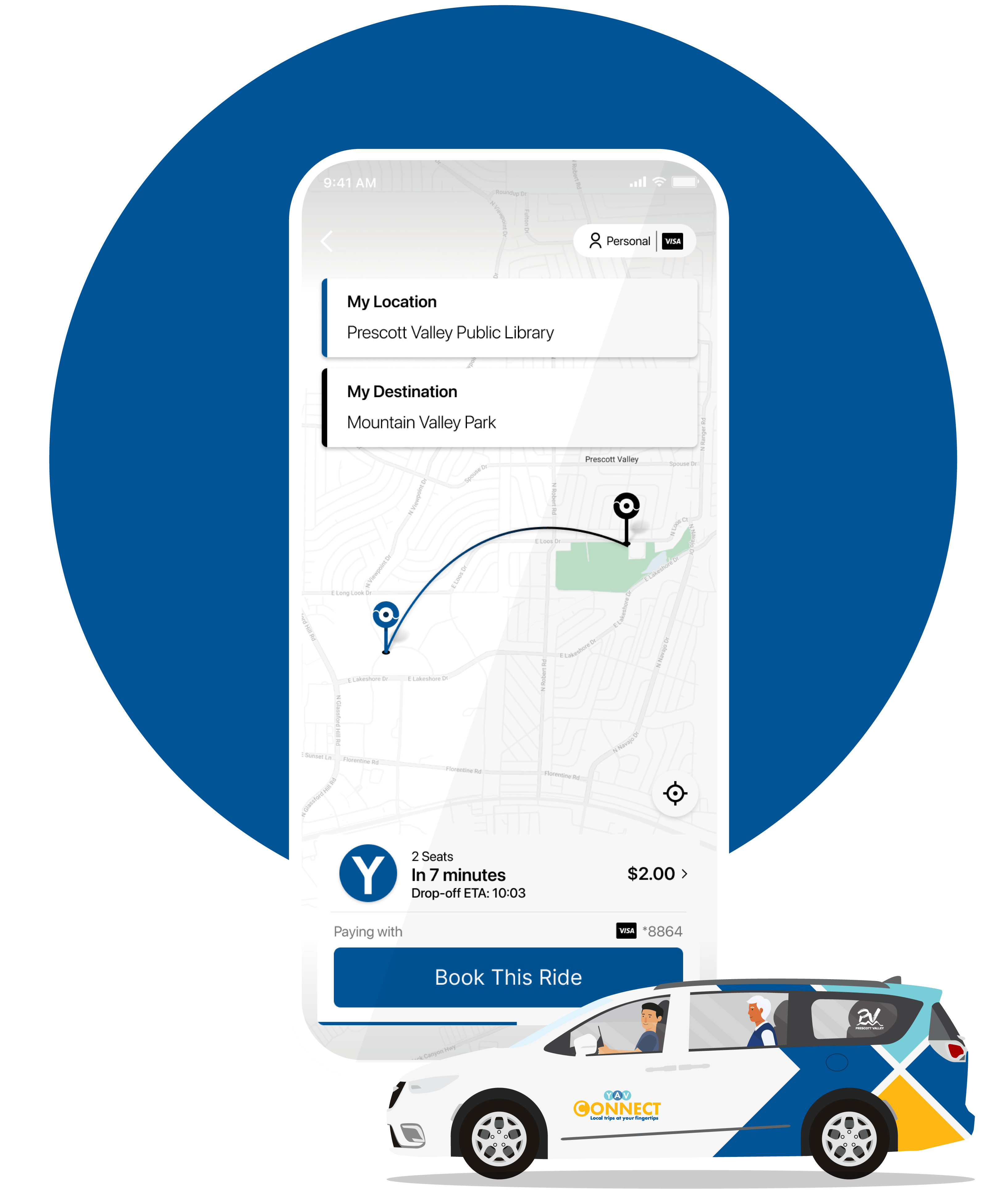YAV Connect | On-Demand Rideshare in Prescott Valley Arizona